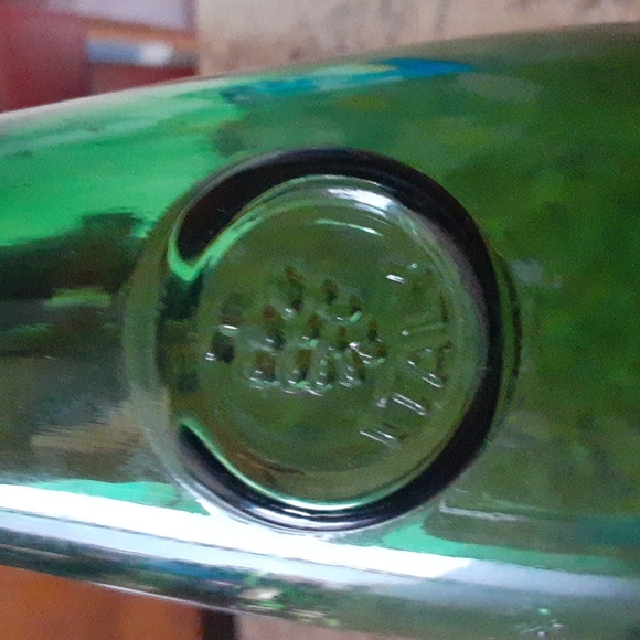 Kitchen | Vintage Italian Emerald Glass Wine Charafe | Poshmark